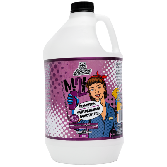 Нейтральный шампунь с очистителем 2в1 LERATON M2 Shampoo 3,8л.