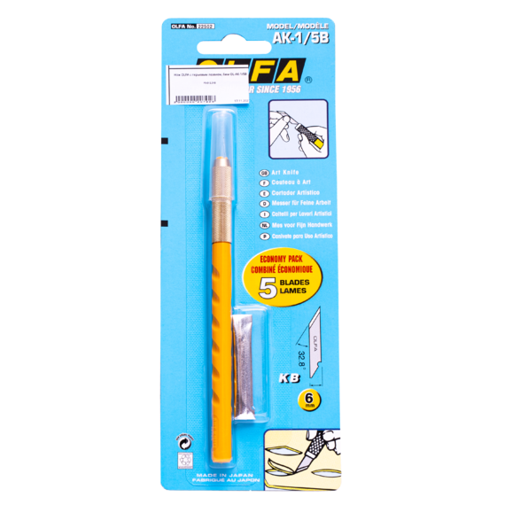 Нож OLFA с перьевым лезвием, 6мм OL-AK-1/5B купить