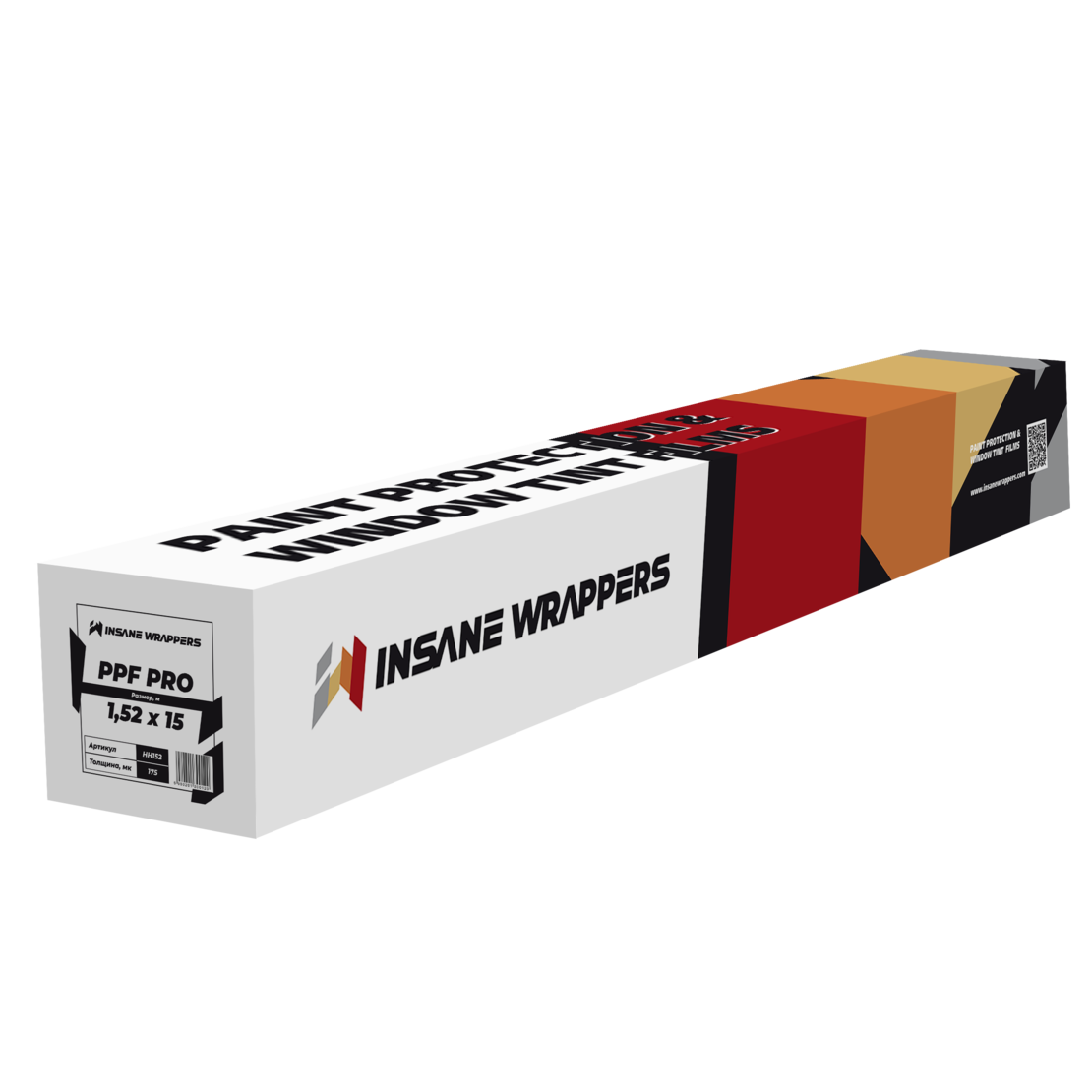 INSANE WRAPPERS Полиуретановая плёнка PPF Pro 1,52x15 м 175 мк HH152 купить